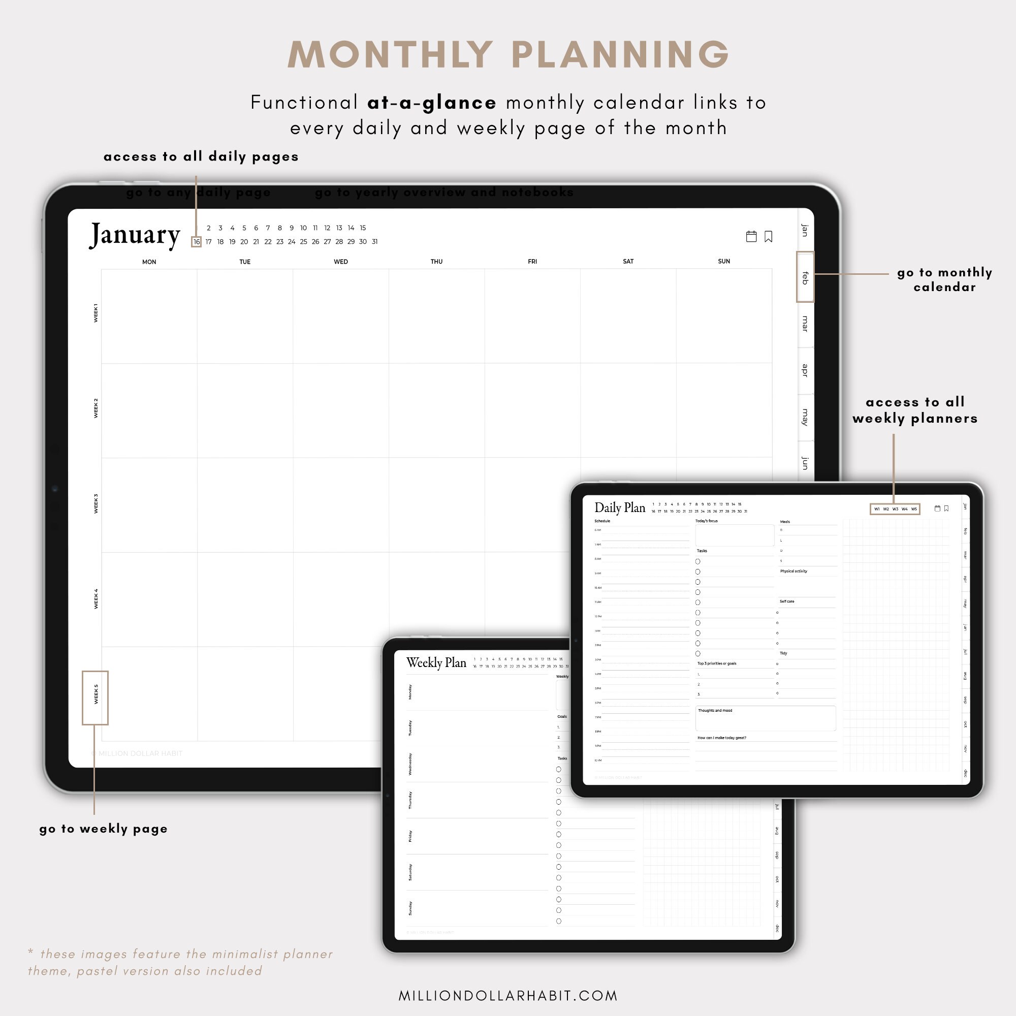 Undated Digital Planner, Goodnotes Notability Planner, Undated iPad ...