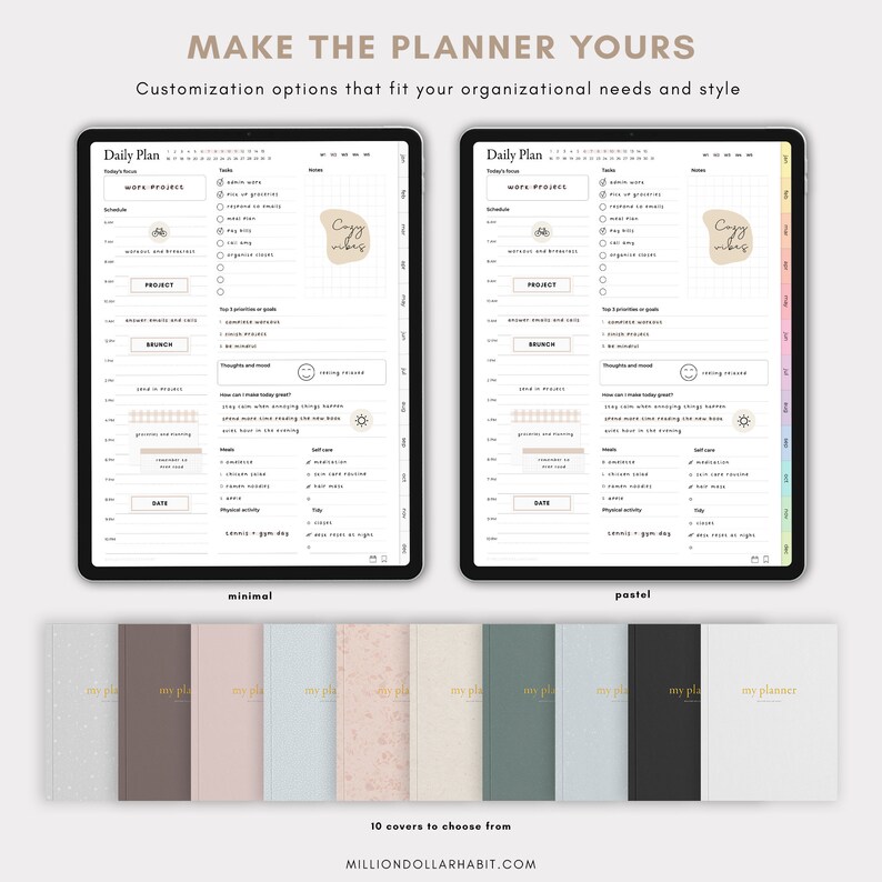 Digital Planner Goodnotes Planner Undated Ipad Planner - Etsy
