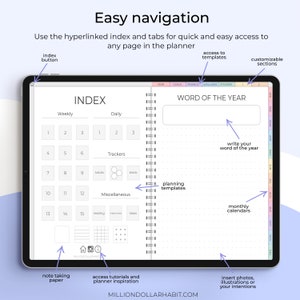 Digital Planner Goodnotes Undated Digital Planner Ipad - Etsy