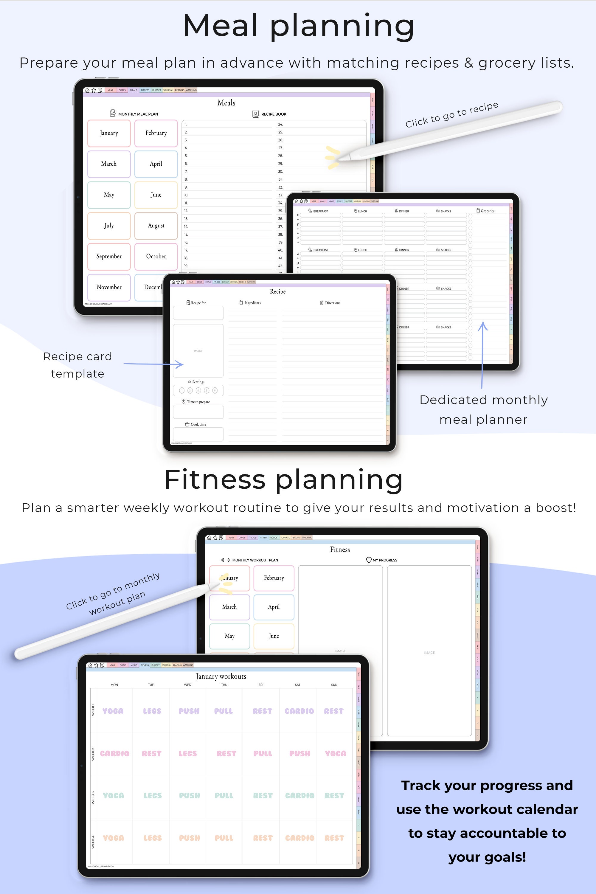 Digital Planner for Goodnotes Undated Life Planner Digital | Etsy