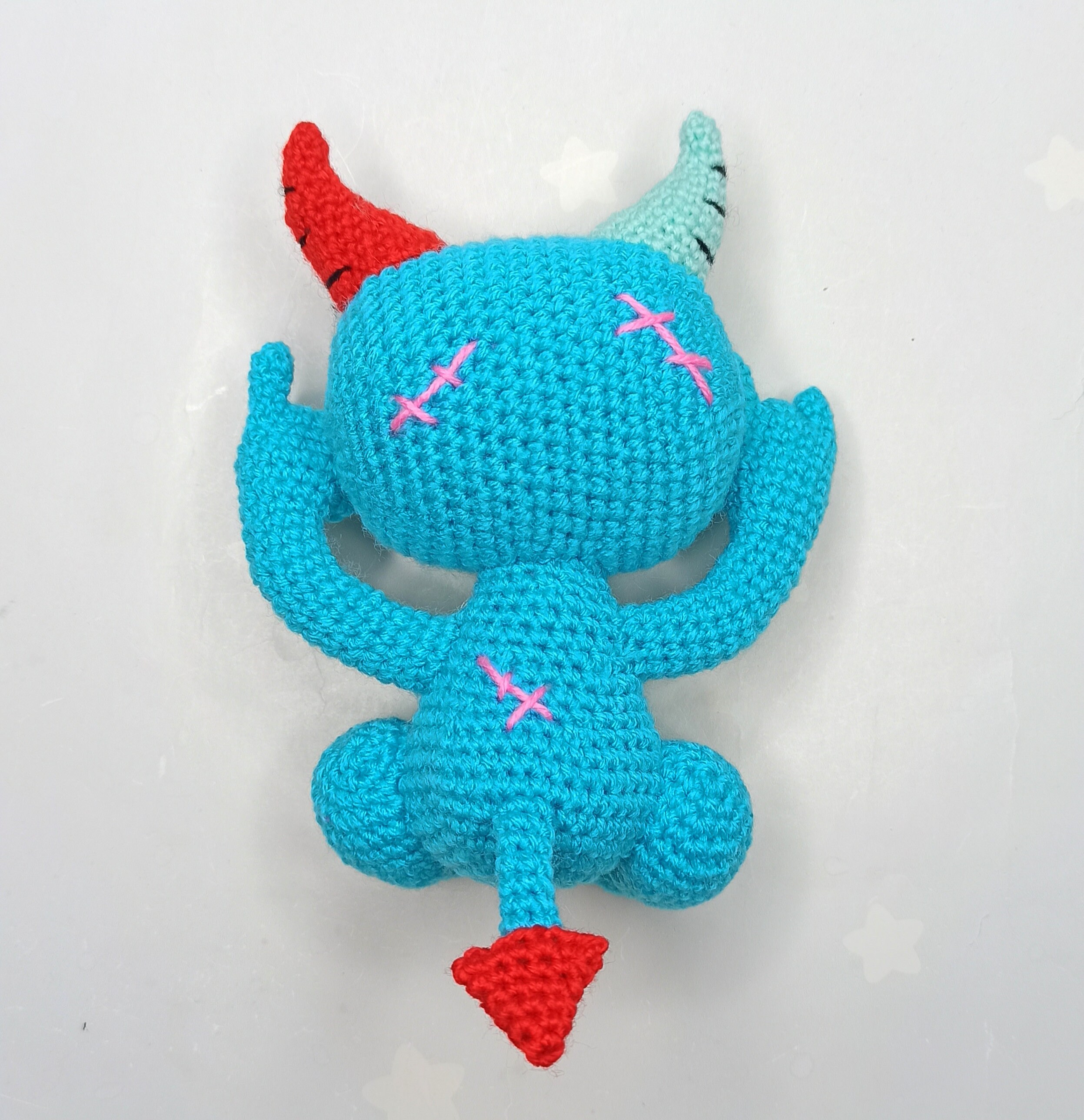Blue Demon Crochet Pattern, Amigurumi Monster Toy (PDF Download) - Etsy