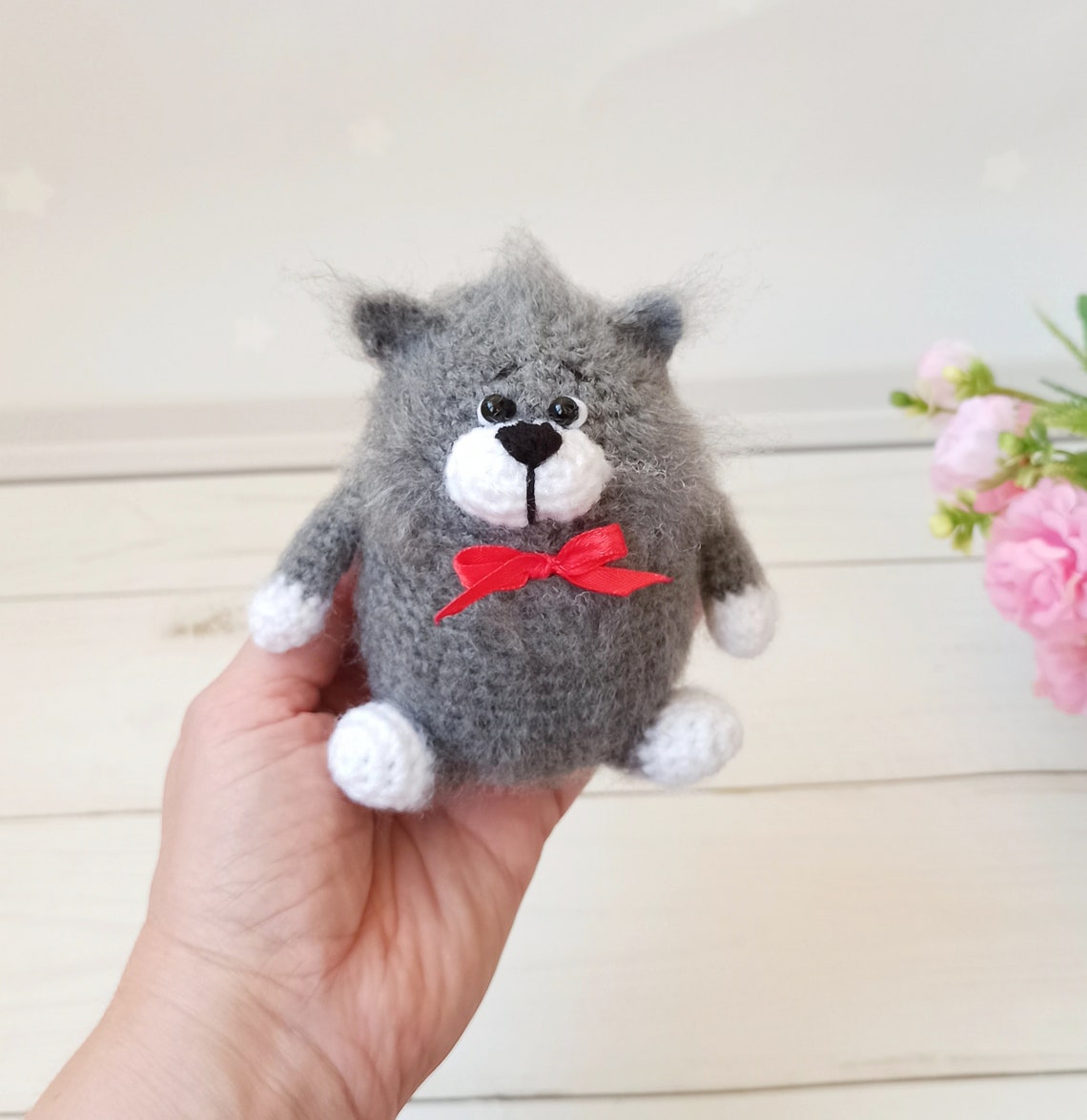 Crochet Fat Cat Pattern Crochet Patterns Gray Cat Amigurumi | Etsy