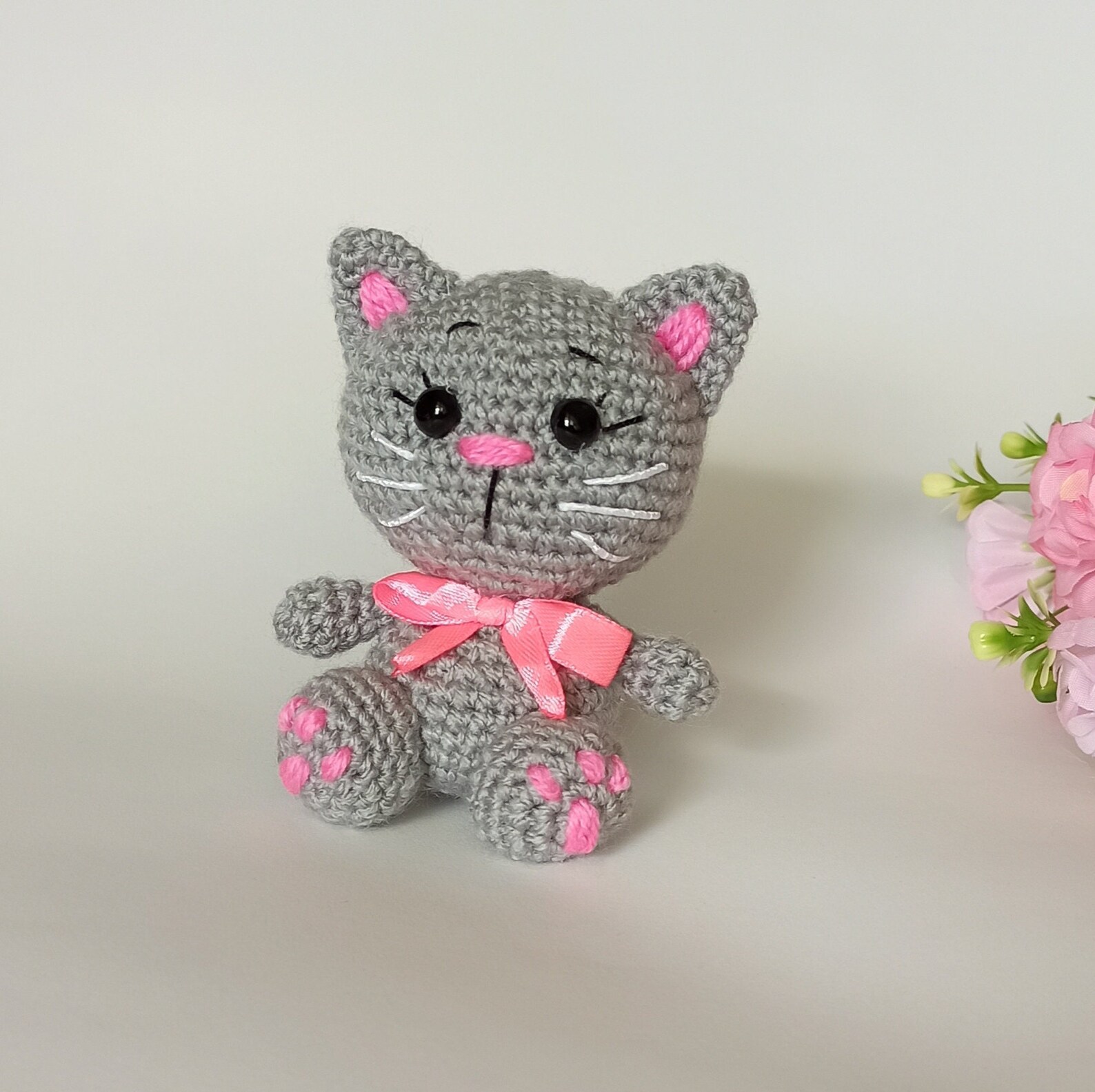 Crochet Gray Kitten Pattern, Amigurumi Cat Tutorial (PDF) - Etsy