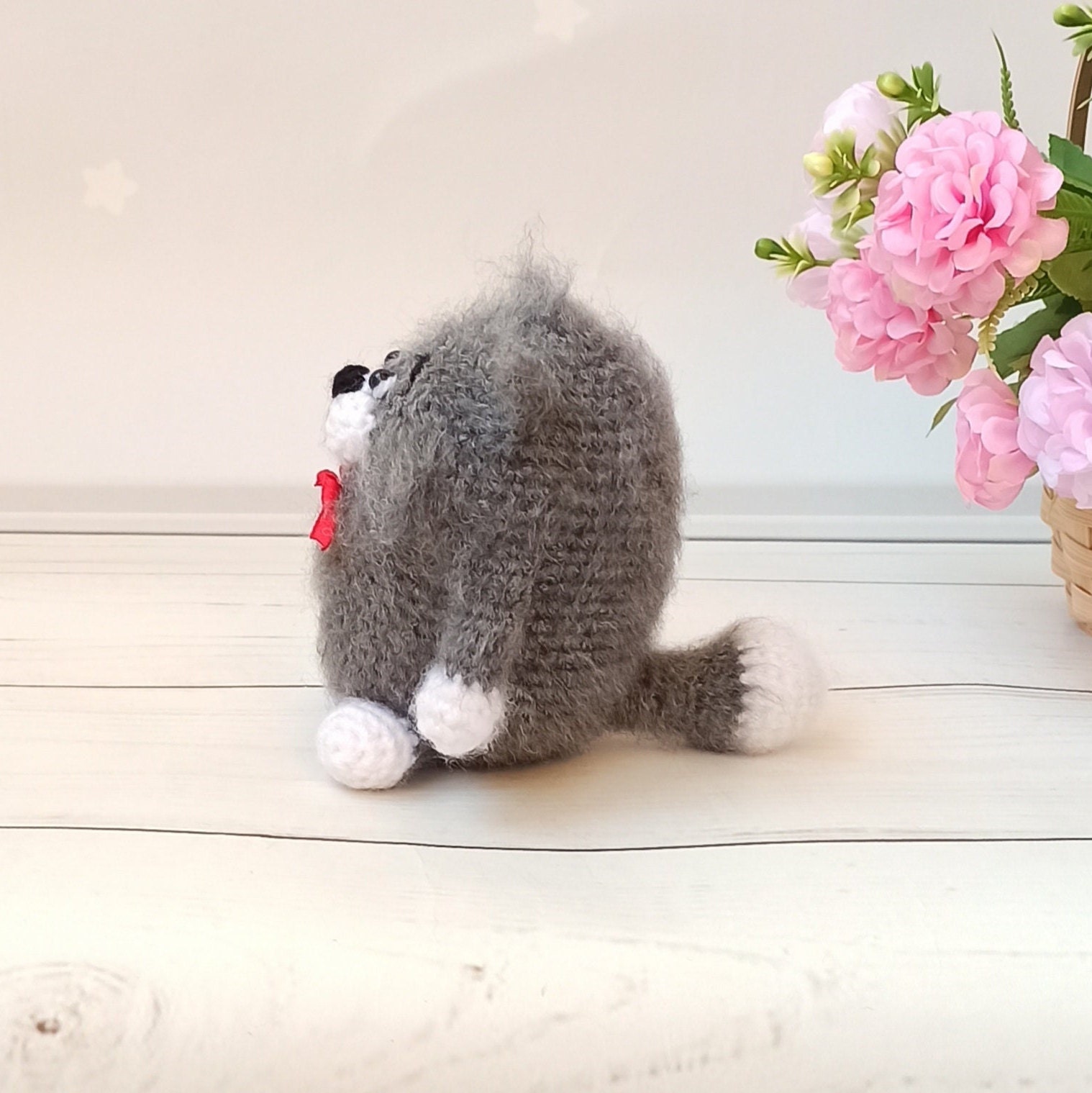 Crochet Fat Cat Pattern Crochet Patterns Gray Cat Amigurumi | Etsy
