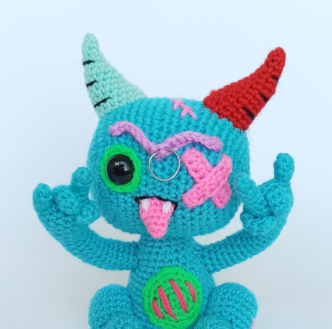 Blue Demon Crochet PDF Instant Download, Amigurumi Pattern English ...