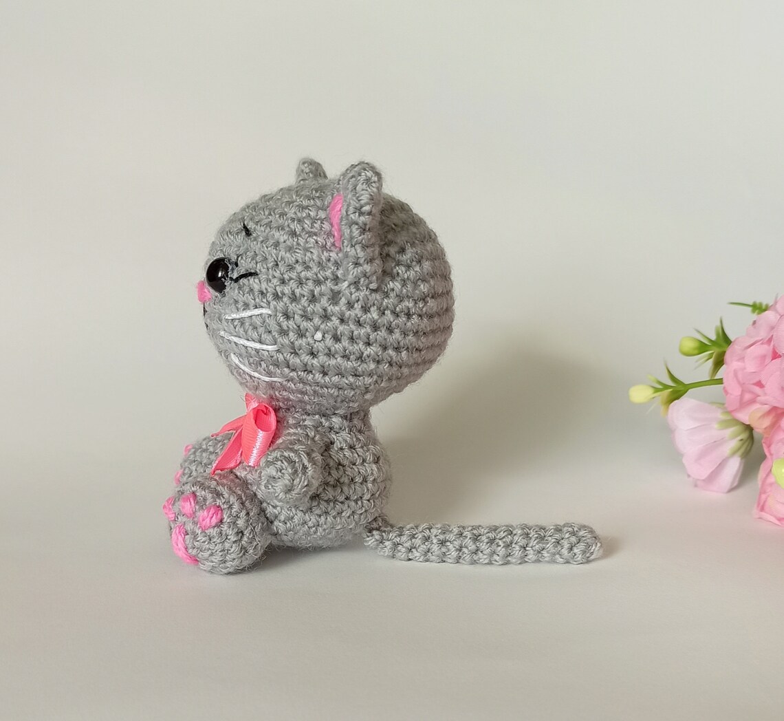 Crochet Gray Kitten Pattern, Amigurumi Cat Tutorial (PDF) - Etsy