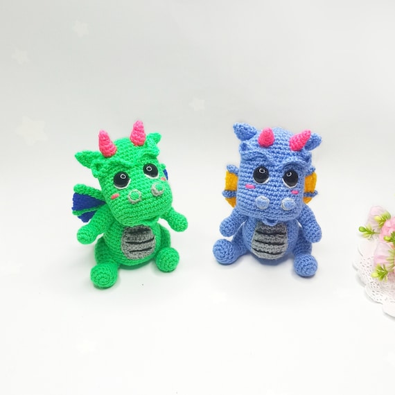 Crochet Pattern Dragons PDF Amigurumi Animal Blue Dragon - Etsy