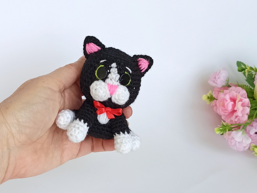 Crochet Black Cat Amigurumi Pattern, Little Kitten Tutorial (PDF) - Etsy