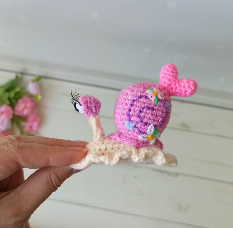 Snail Crochet Pattern Love Snail With Heart Pattern Pdf - Etsy