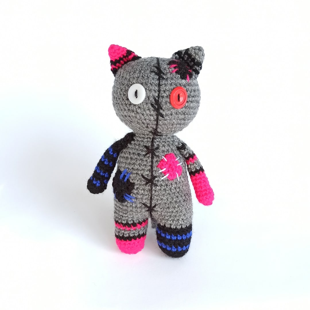 Crochet Zombie Cat Amigurumi, Creepy Plush Doll - Etsy