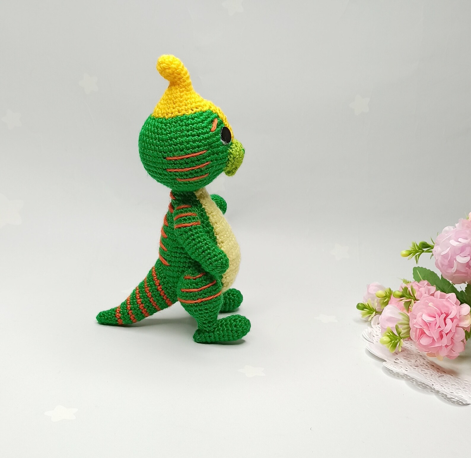 Crochet Parasaurolophus Pattern Dinosaur Amigurumi Crochet | Etsy