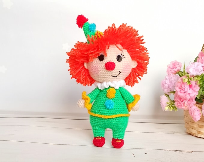 DIGITAL Crochet Pattern PDF for Bulky Yarn Spiral Clown - Etsy Canada