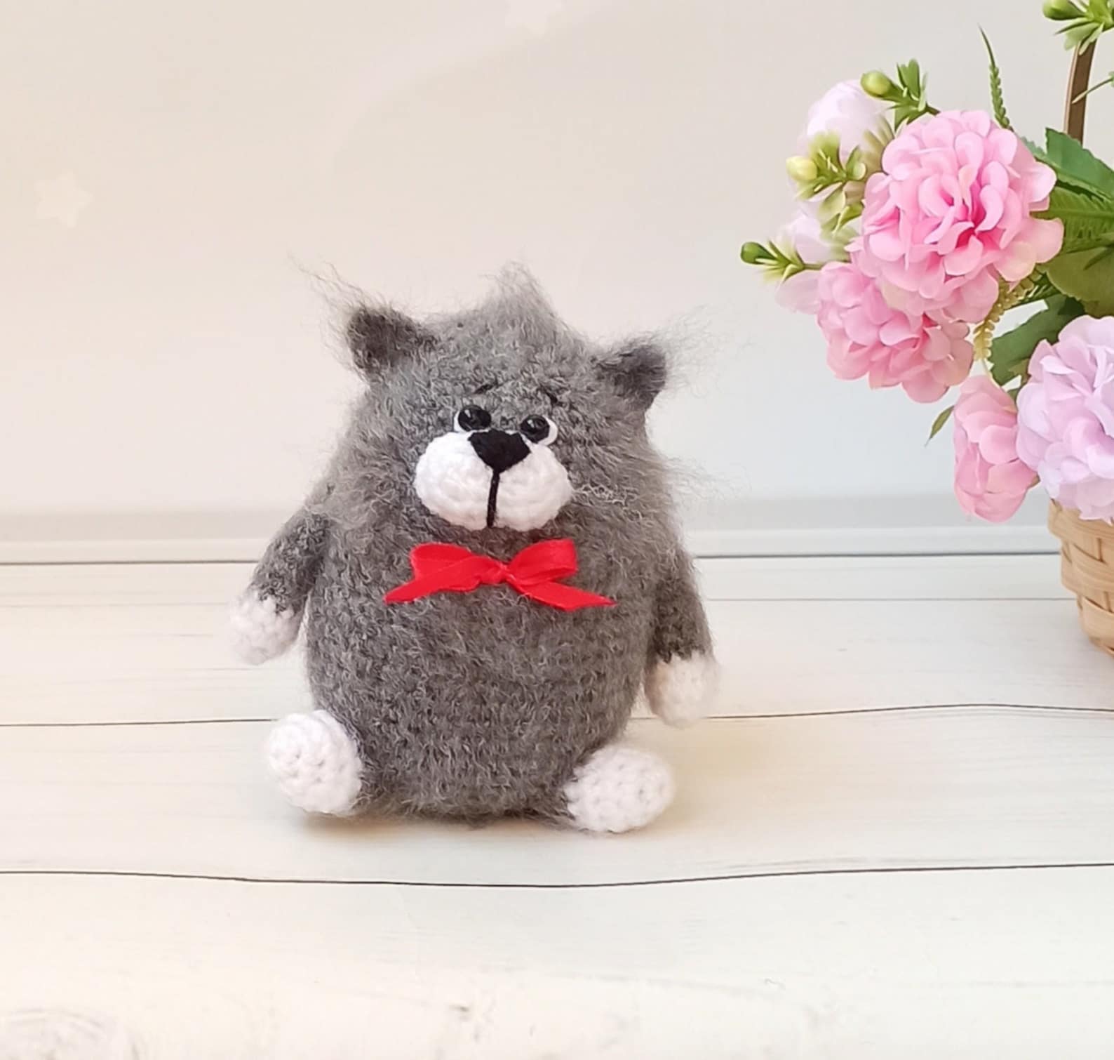 Crochet Fat Cat Pattern Crochet Patterns Gray Cat Amigurumi | Etsy