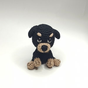 Toy Crochet Puppy, Rottweiler Crochet Baby Shower Gift, Rottweiler ...