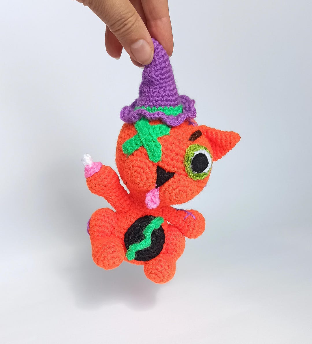 Crochet Red Cat Monster, Fantasy Amigurumi Pattern (PDF) - Etsy