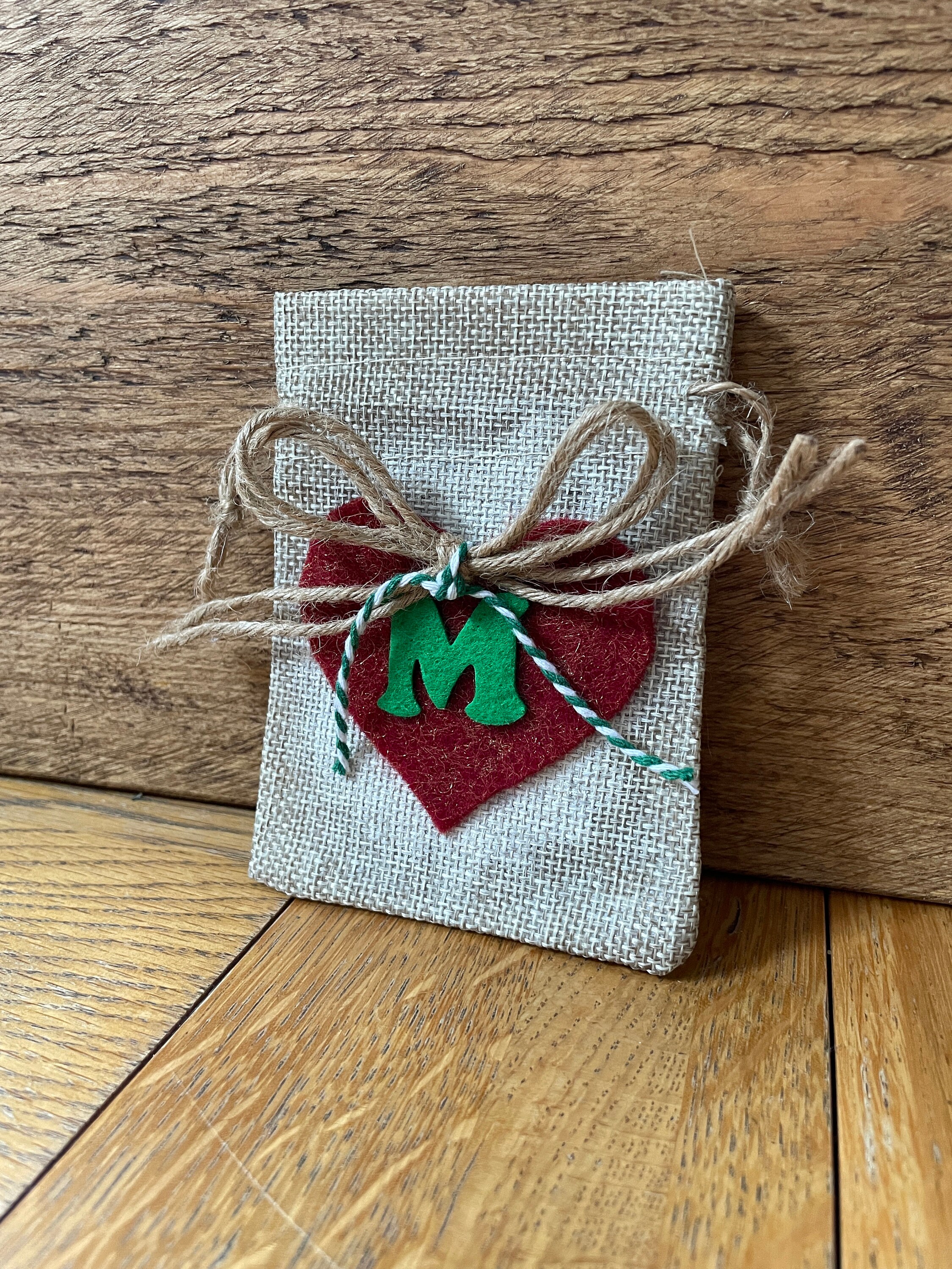 Mini Jute Bags With Felt Letters - Etsy