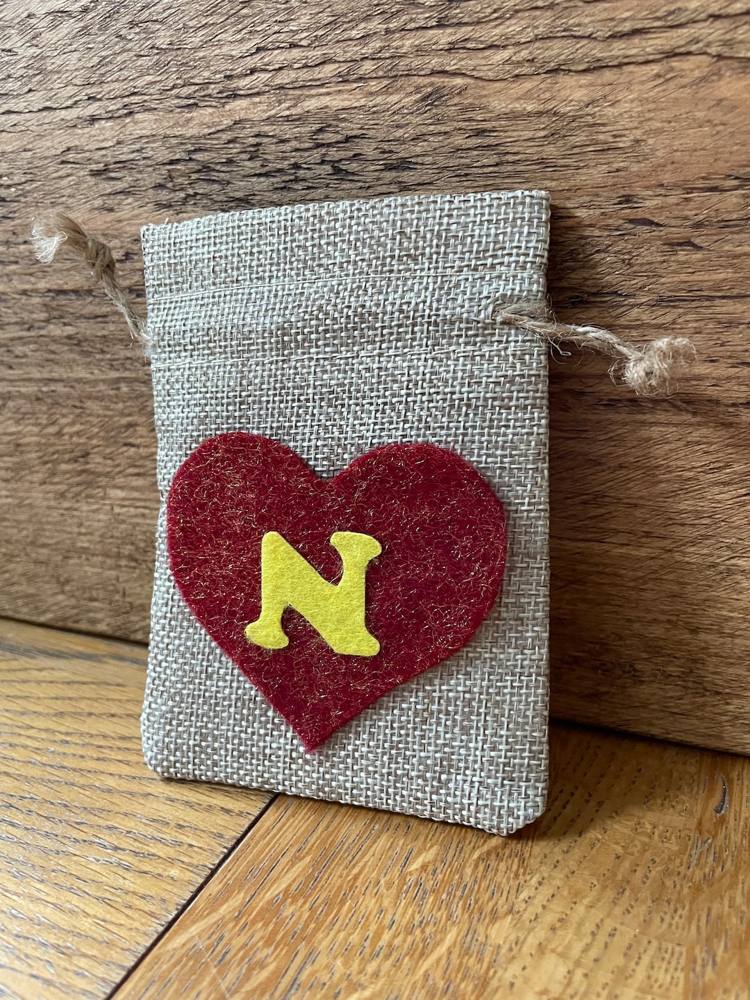 Mini Jute Bags With Felt Letters - Etsy