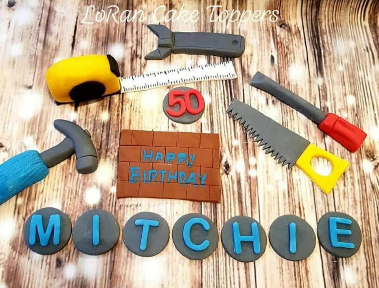 Handmade Edible Cake Decoration, Builder / Handyman Tools - Etsy