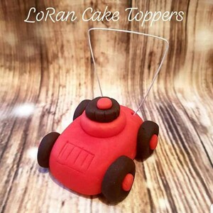 Handmade Edible Gardener Cake Topper, Lawnmower, Vegetables, Tractor ...