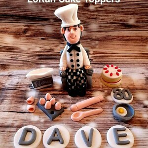 Handmade Edible Cake Decoration Chef / Cook Cake Topper - Etsy
