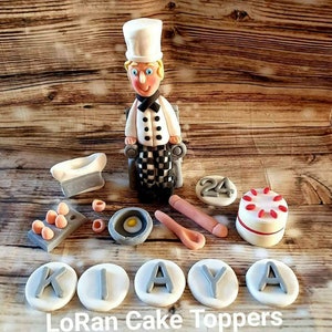 Handmade Edible Cake Decoration Chef / Cook Cake Topper - Etsy