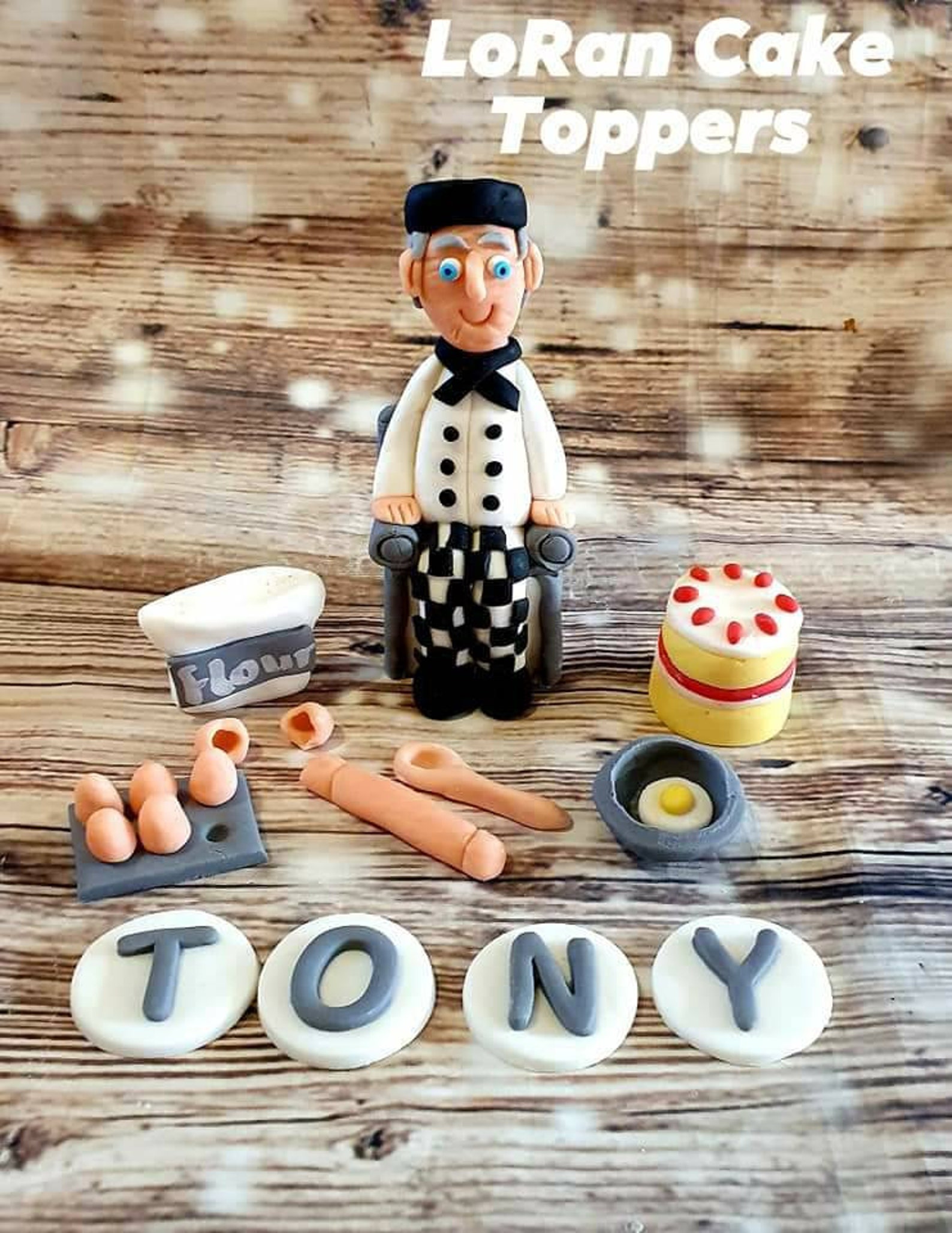 Handmade Edible Cake Decoration Chef / Cook Cake Topper - Etsy