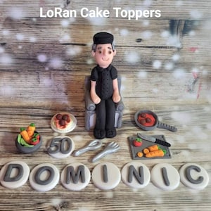 Handmade Edible Cake Decoration, Chef / Cook, Cake Topper Birthday - Etsy