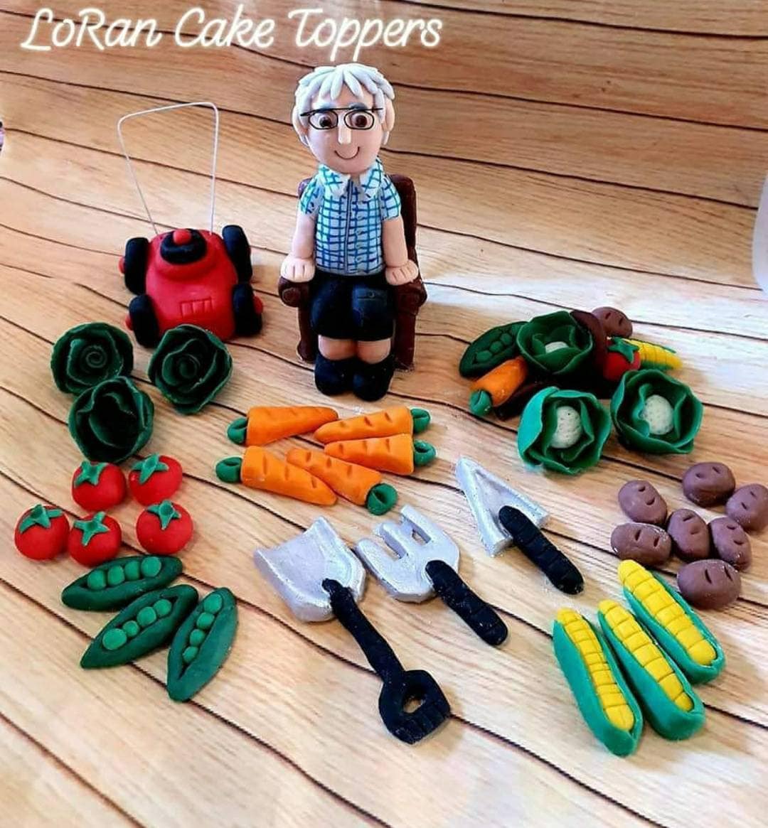 Handmade Edible Cake Topper Decoration Gardener Lawnmower - Etsy