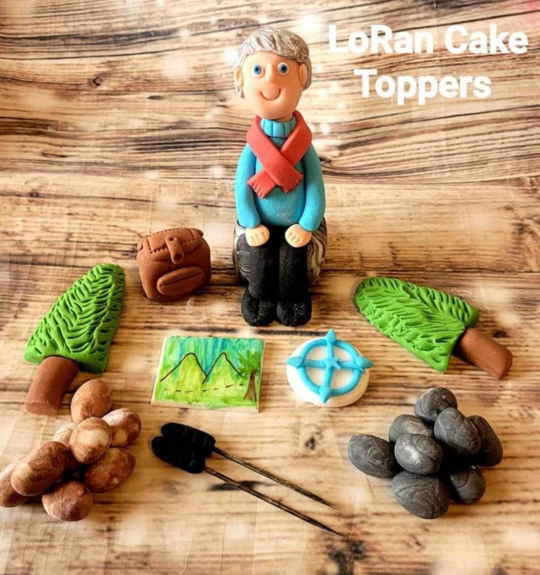 Handmade Edible Cake Decoration Hiker Hiking Rambler - Etsy UK