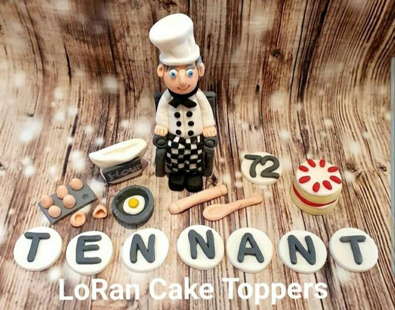 Handmade Edible Cake Decoration Chef / Cook Cake Topper - Etsy