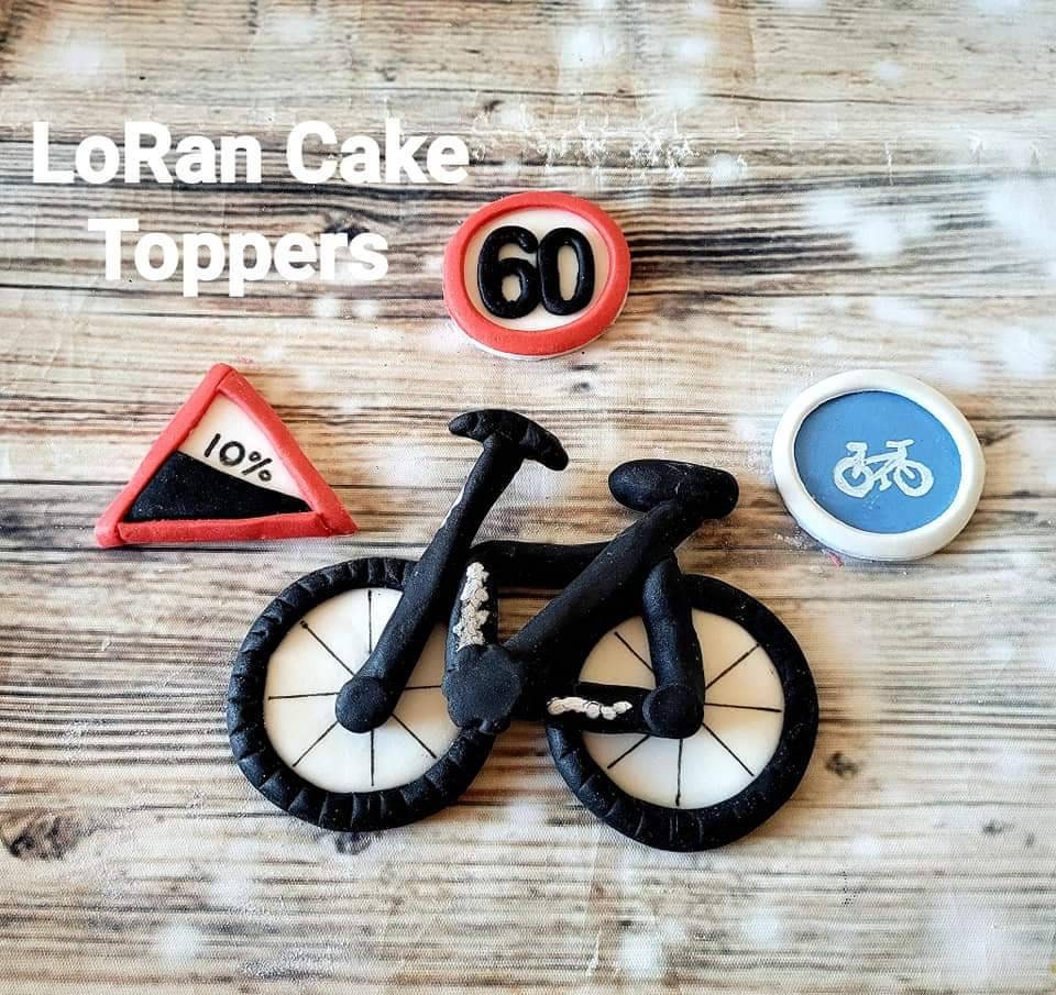 Handmade Edible Cake Topper Decoration Bicycle Cycling - Etsy UK