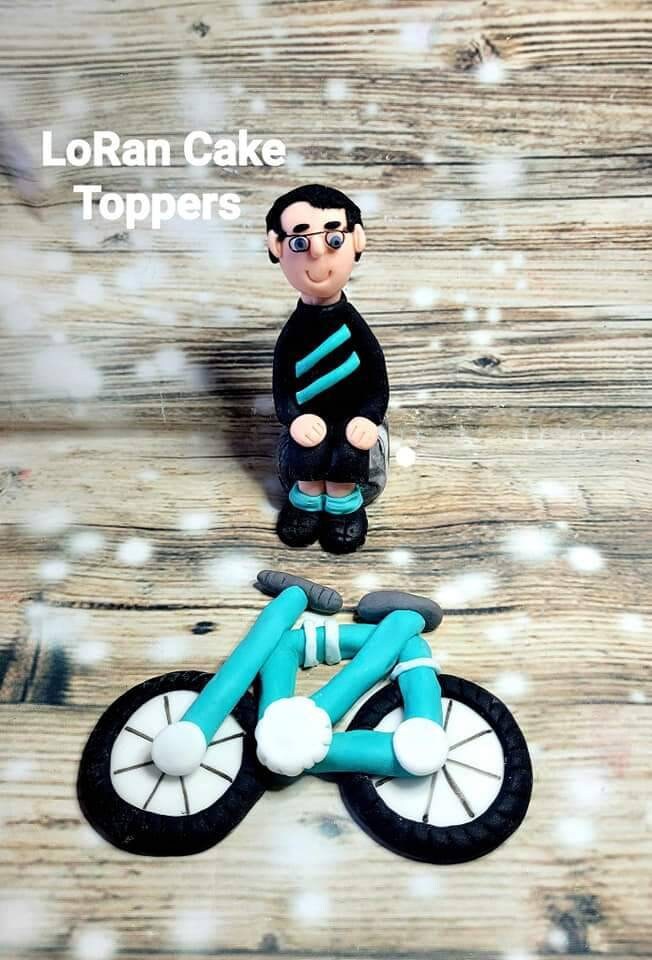 Handmade Edible Cake Topper Decoration Bicycle Cycling - Etsy UK