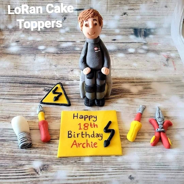 Electrician Cake Topper - Etsy UK