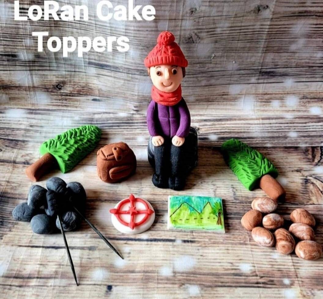 Handmade Edible Cake Decoration, Hiker, Hiking, Rambler, Rambling ...