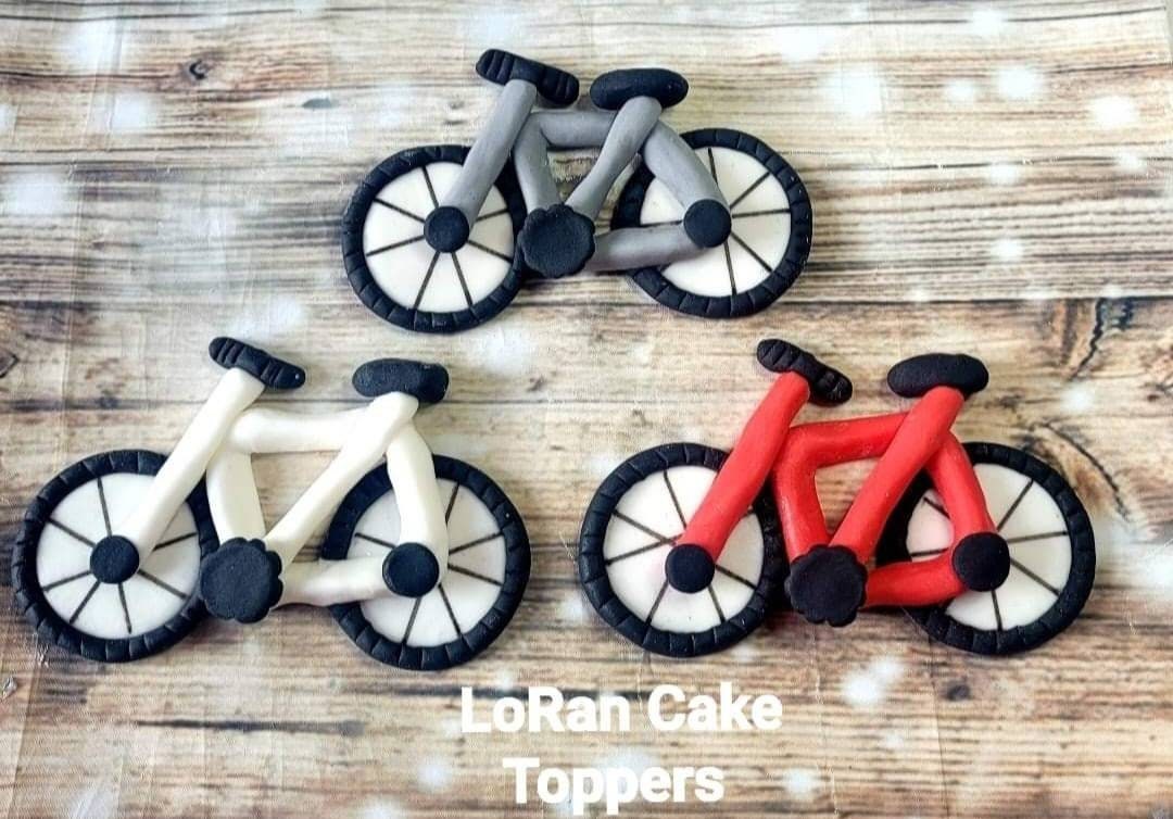 Handmade Edible Cake Topper Decoration Bicycle Cycling - Etsy UK