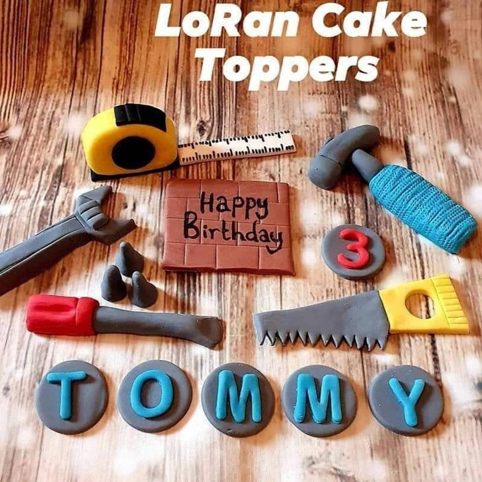 Handmade Edible Cake Decoration, Builder / Handyman Tools - Etsy