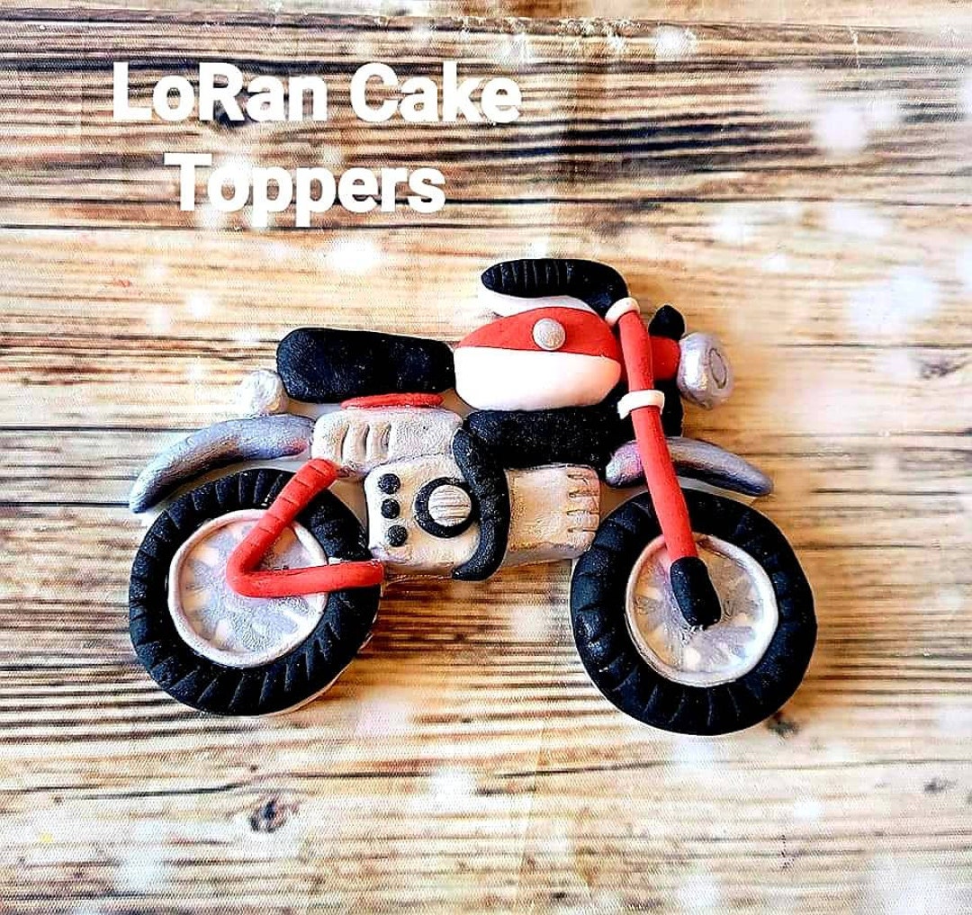 Handmade Edible Cake Topper, Decoration, Motorcycle, Motorbike, Banger ...