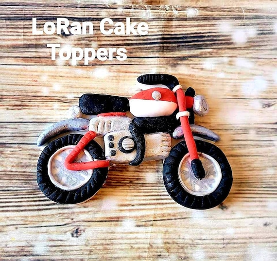 Handmade Edible Cake Topper Decoration Motorcycle Motorbike | Etsy UK