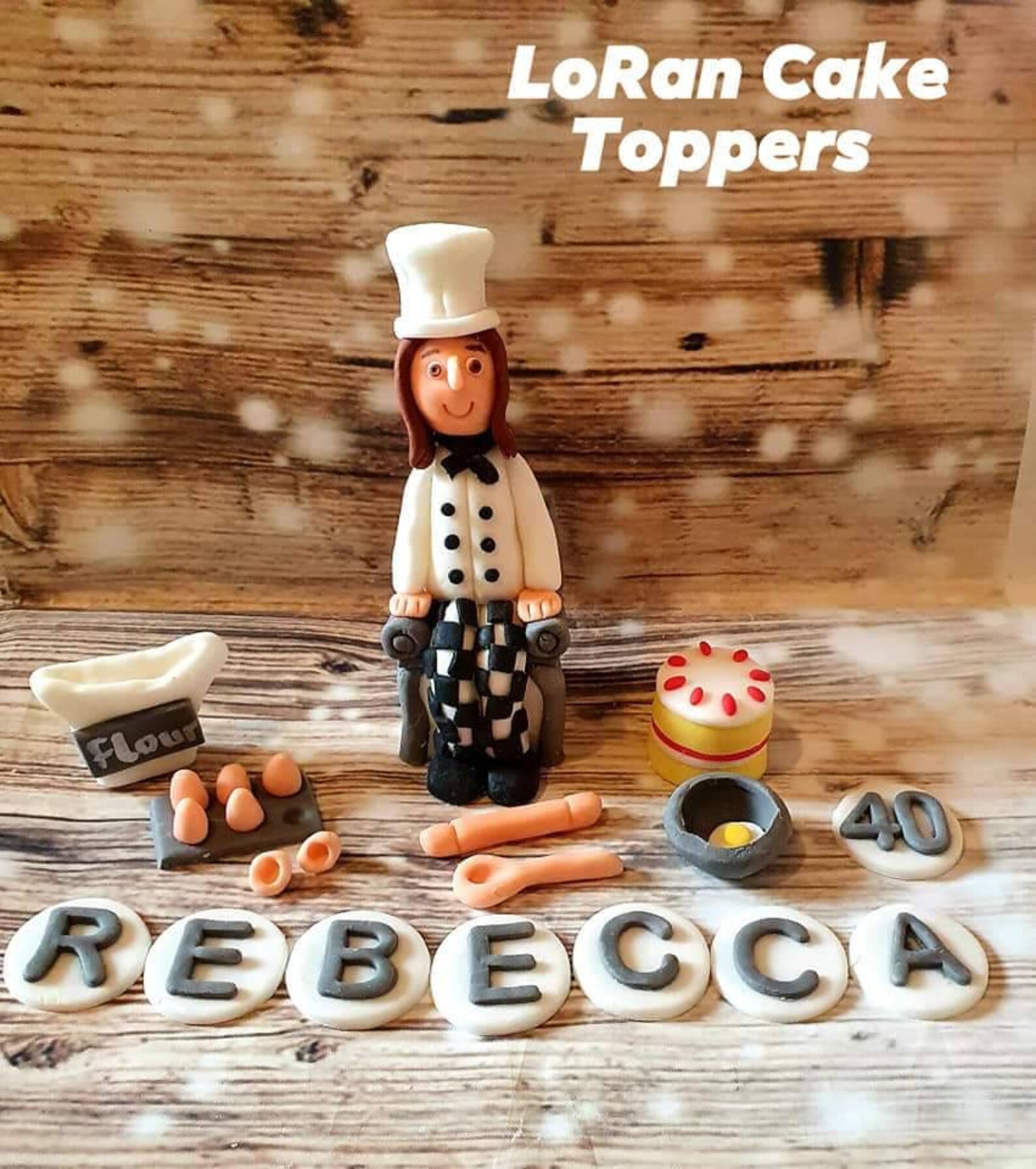 Handmade Edible Cake Decoration Chef / Cook Cake Topper - Etsy