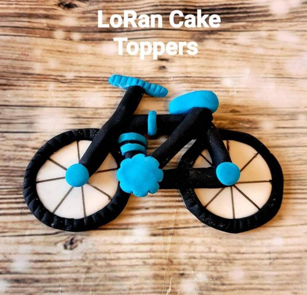 Handmade Edible Cake Topper Decoration Bicycle Cycling - Etsy UK