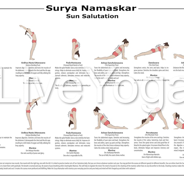 Sun Salutation Poster - Etsy