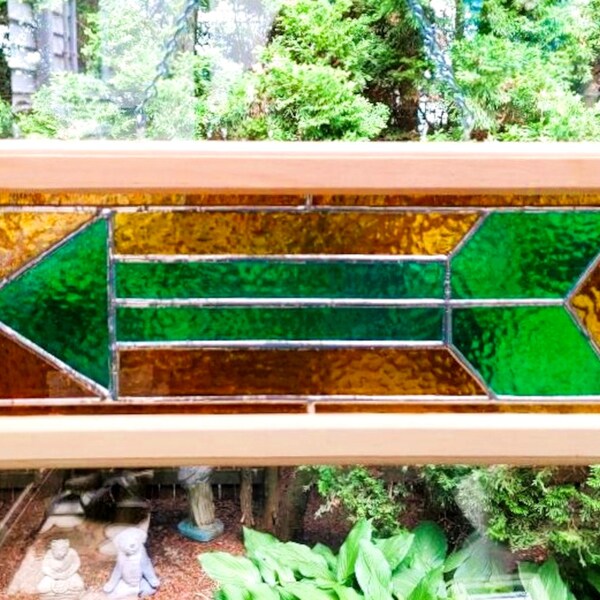 Stained Glass Exit Sign - Etsy