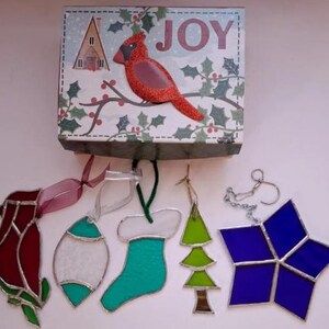Stained Glass Christmas Ornaments Gift Box - Etsy