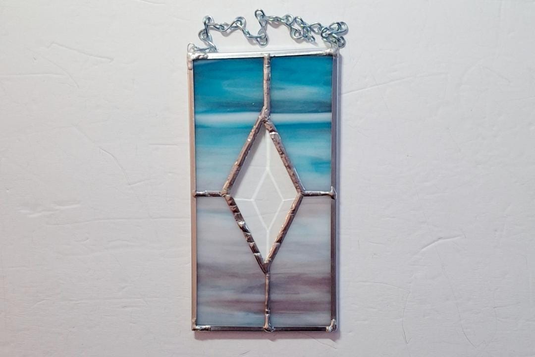 Small Stained Glass Window Hanging: Colorful Glass Art - Etsy