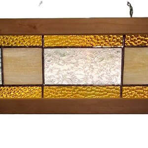 Golden Stained Glass Window, Wall Decor, Window Hanging, Beautiful ...