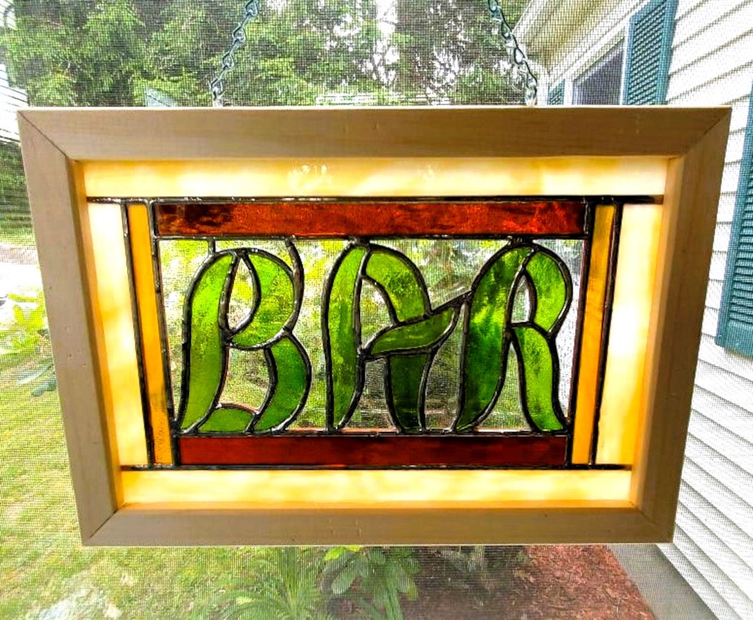 Stained Glass Bar Sign at Troy Musselman blog