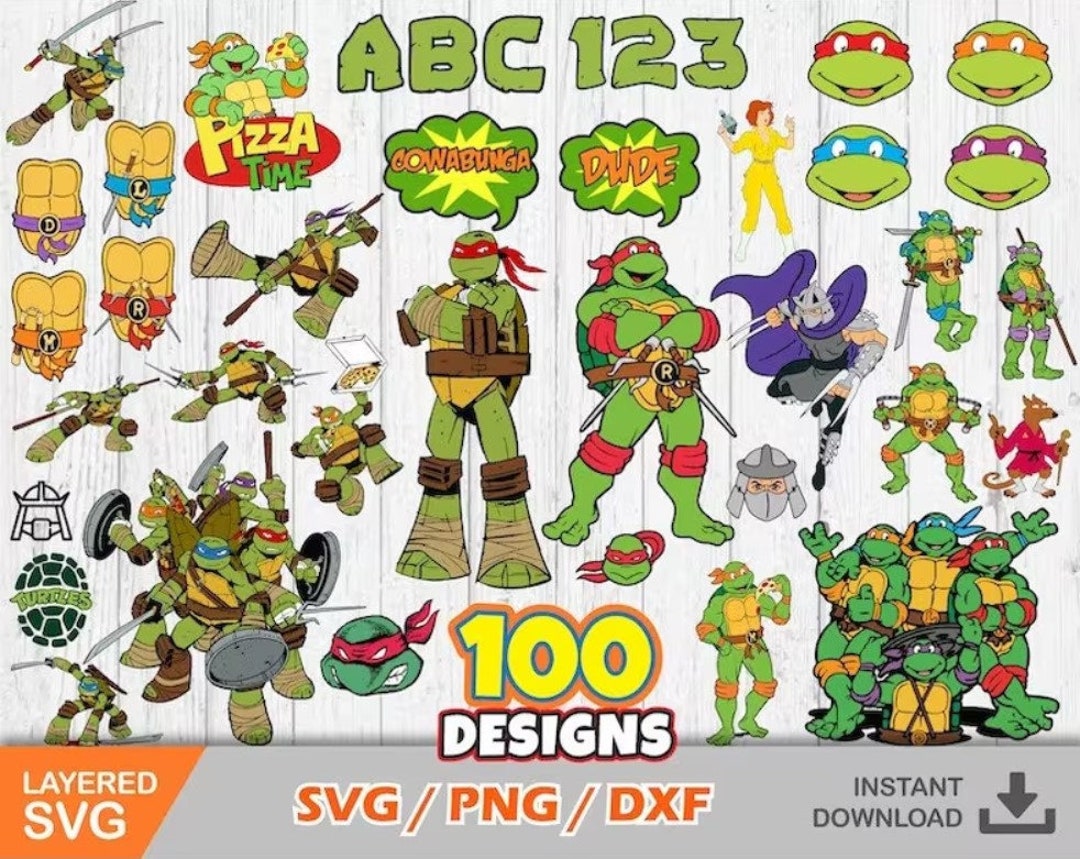 Ninja Turtle Svg Tmnt Svg Files Teenage Mutant Ninja Turtle - Etsy