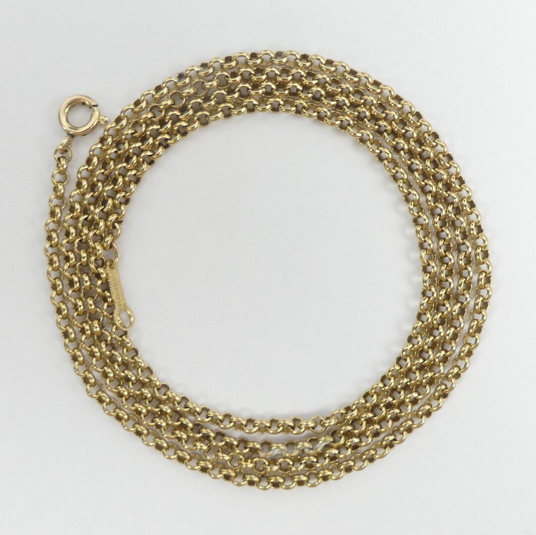 A FINE 9CT Gold Belcher Link 57 Cm Chain Necklace - 6.5 Grams - Etsy