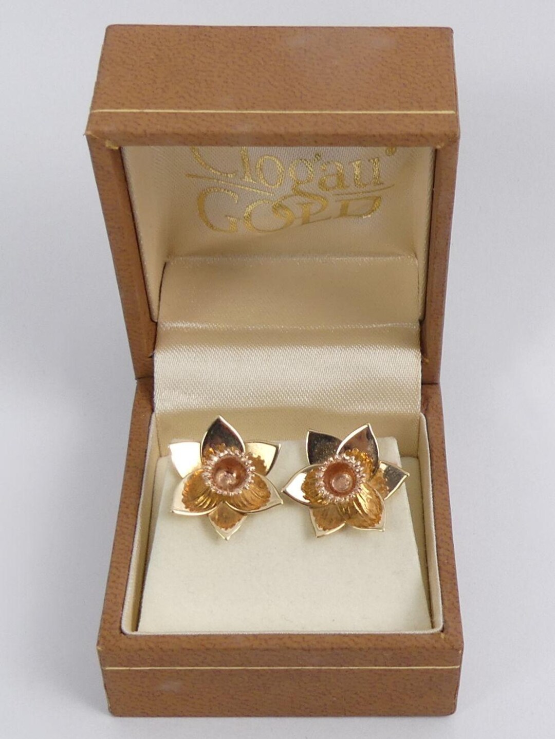 A PAIR OF 9CT Welsh Rose Gold Clogau Flower Form Earrings 3.9 Grams - Etsy