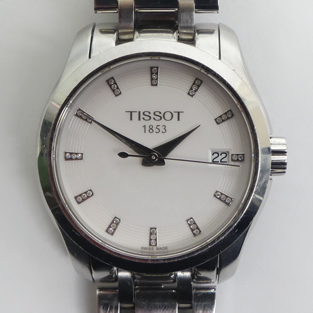 TISSOT STAINLESS QUARTZ Watch With Box in Good Working Order T035210A ...